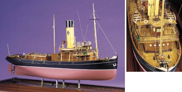 A WELL-PRESENTED BUILDER'S-STYLE MODEL OF THE COASTAL STEAM TUG JOFFRE ...
