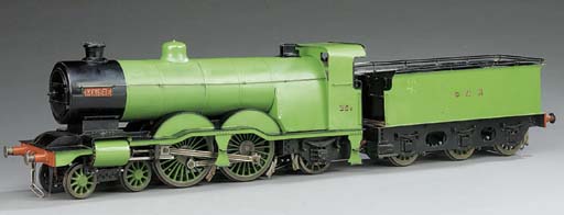 A 3½in. gauge model of the GNR 4-4-2 Atlantic locomotive and tender No. 251
