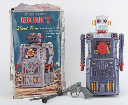 A Masudaya battery-operated Target Robot
