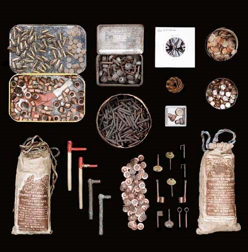 ANOTHER INTERESTING GROUP OF RARE EARLY PERCUSSION PRIMERS AND CAPS ...