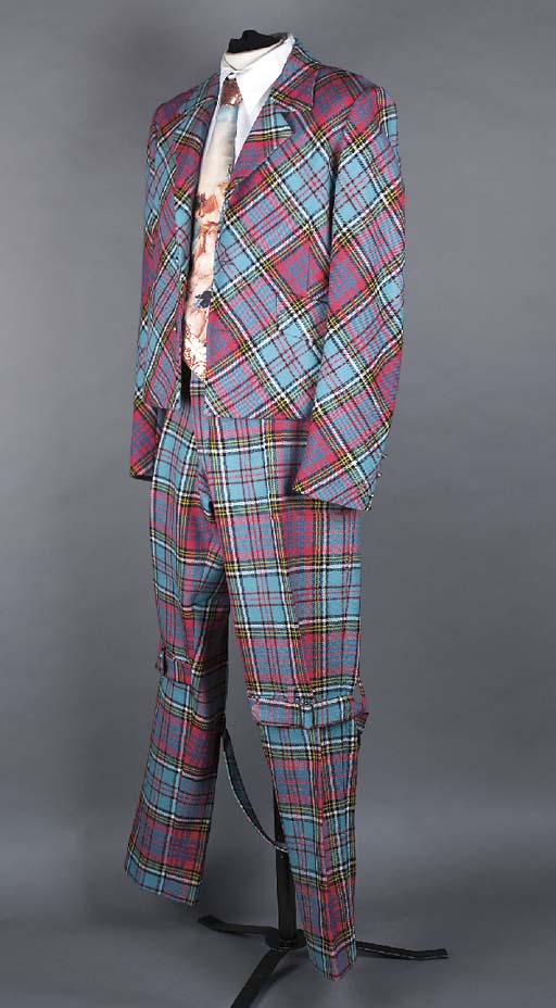 A McAndreas tartan suit, comprising 50s jacket and bondage trousers ...