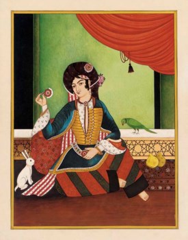 Set of Six Qajar Style PortraitsRamesh Sharma, Jaipur, (b. 1951 ...