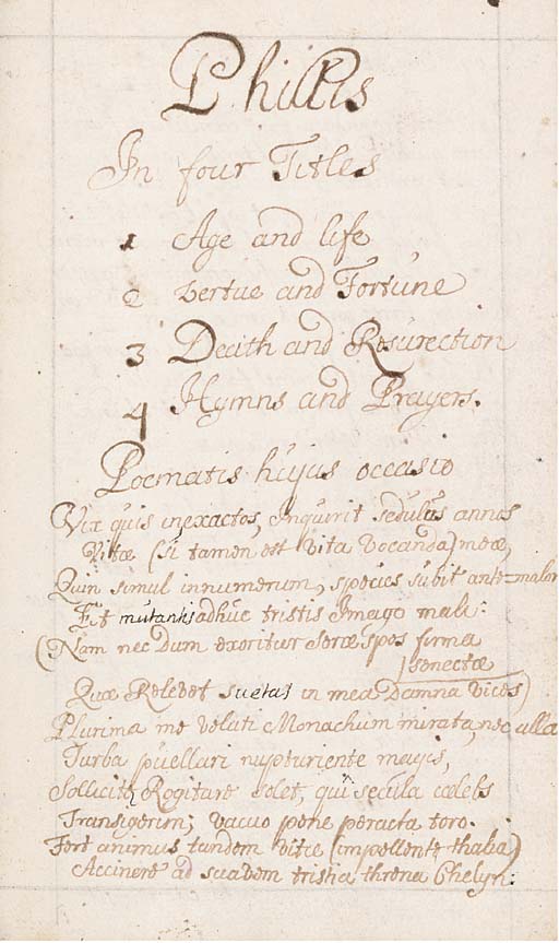 [ANON. 17th-CENTURY]. Manuscript in three late 17th-century hands ...