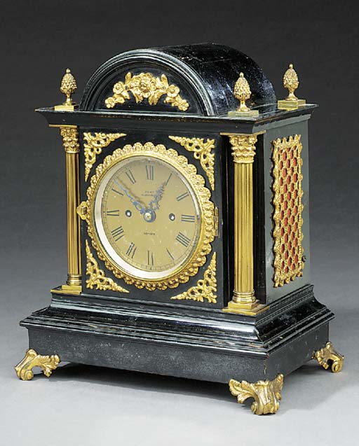 A WILLIAM IV BRONZE STRIKING CARRIAGE CLOCK , BARRAUD & LUND, CORNHILL ...