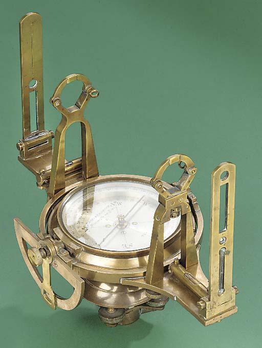 A 19th-Century lacquered-brass mining dial,