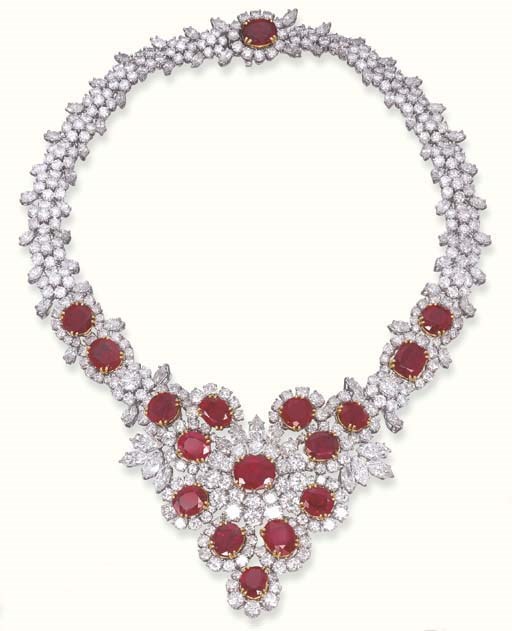 AN IMPRESSIVE RUBY AND DIAMOND NECKLACE | Christie's