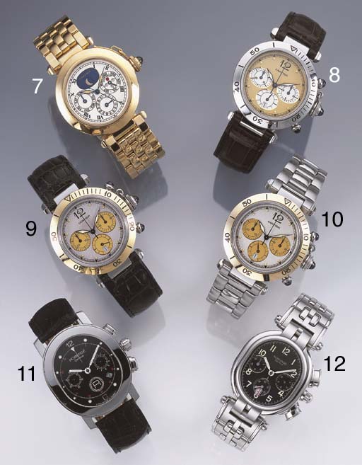 ROBERGE. A STAINLESS STEEL WATERPROOF WRISTWATCH WITH CHRONOGRAPH AND DATE