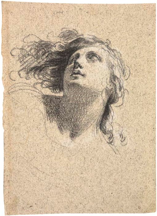 Simon Vouet (1590-1649) , An angel looking up to the left | Christie's