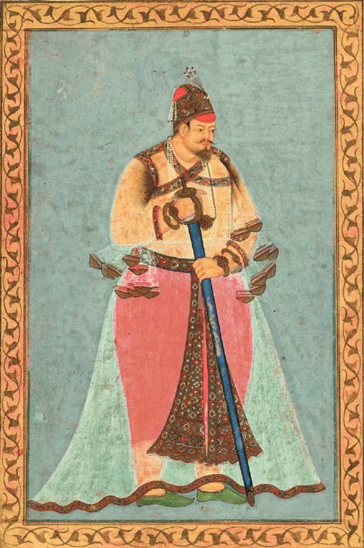 A Portrait of Ibrahim Adil Shah II (r.1579-1627) , INDIA, DECCAN, 17TH ...