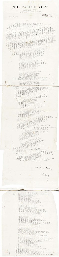 CORSO, Gregory (1930-2001). Typed manuscript signed ("Gregory") of his ...