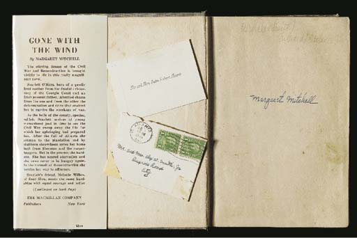 MARGARET MITCHELL SIGNED FIRST EDITION AND HANDWRITTEN NOTE