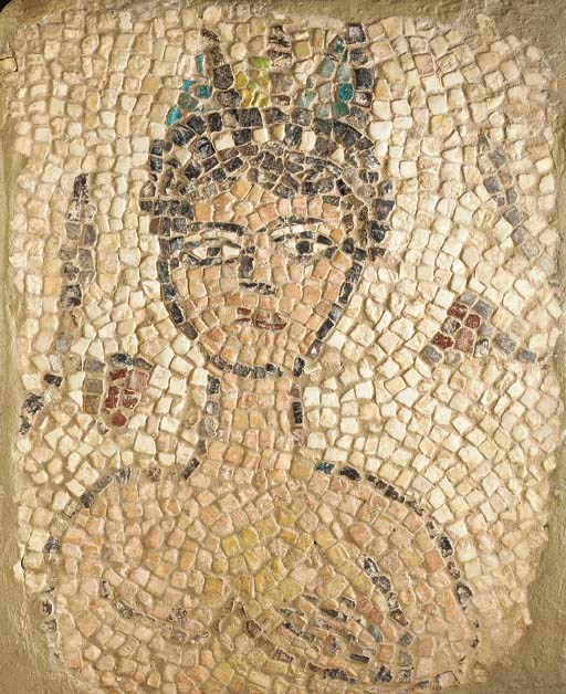 A BYZANTINE MARBLE AND GLASS MOSAIC PANEL , CIRCA 6TH CENTURY A.D ...