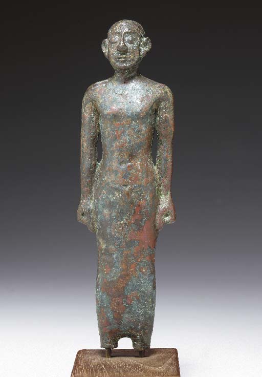 A SYRO-PALESTINIAN BRONZE FIGURE OF A MAN