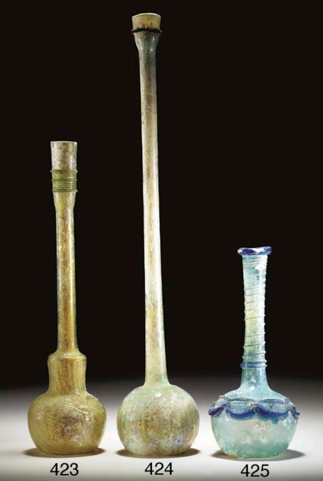 A BYZANTINE GLASS BOTTLE , CIRCA 6TH-7TH CENTURY A.D. | Christie's
