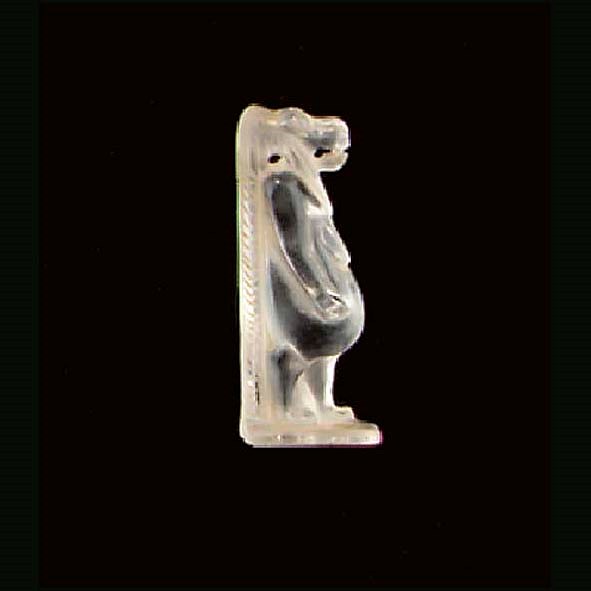 AN EGYPTIAN ROCK CRYSTAL AMULET OF THOERIS , LATE PERIOD, 664-332 B.C ...