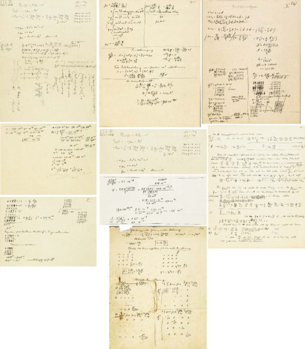 EINSTEIN, Albert and Michele BESSO. Autograph manuscript, comprising a ...