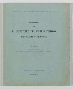 RYDBERG, Johannes Robert (1854-1919). Recherches sur la constitution ...