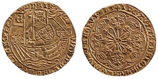Edward IV, first reign (1461-70), Ryal, 7.67g., London, type X, m.m ...