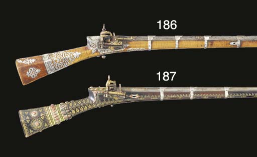 AN 18-BORE SILVER-MOUNTED TURKISH MIQUELET-LOCK RIFLE