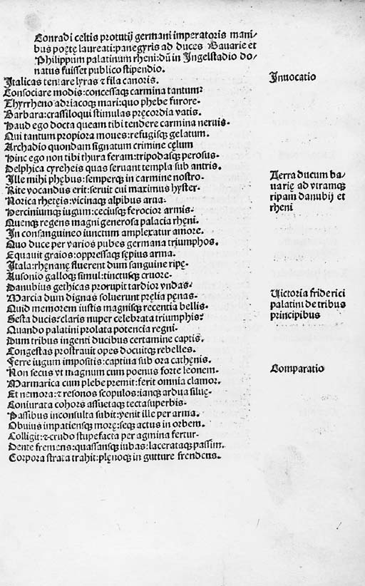 CELTIS, Conradus (1459-1508). Panegyricus ad duces Bavariae. -Oratio in ...