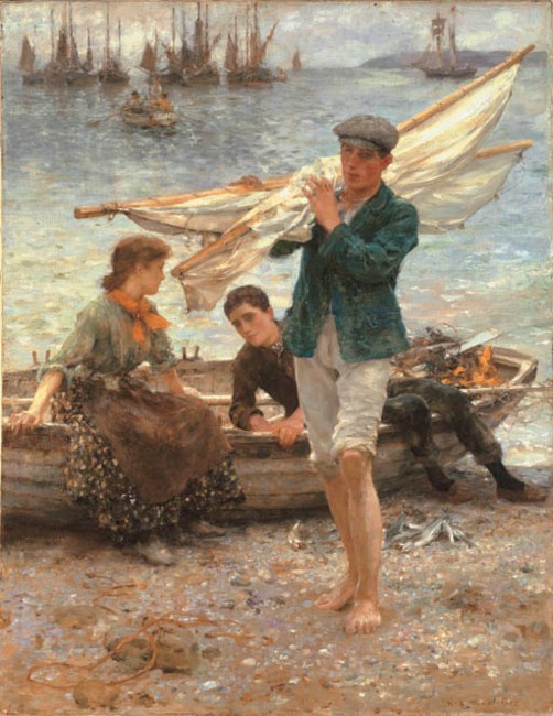 Henry Scott Tuke, R.A. (1858-1929) , Return from Fishing | Christie's