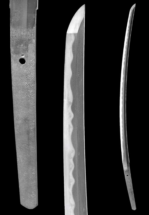 A Katana Blade , SIGNED KATSUIE SAKU, MUROMACHI-MOMOYAMA PERIOD (LATE ...