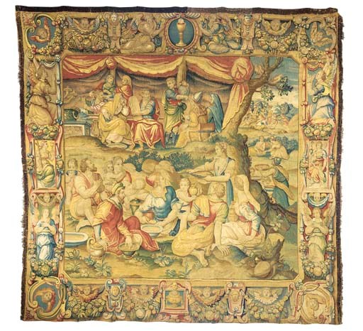 A FLORENTINE BIBLICAL TAPESTRY OF THE 'GATHERING OF MANNA' , CIRCA 1595 ...