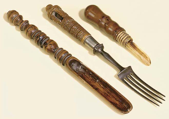 A North European fruitwood cheese sampler or corer