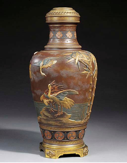 A Late Victorian pottery vase