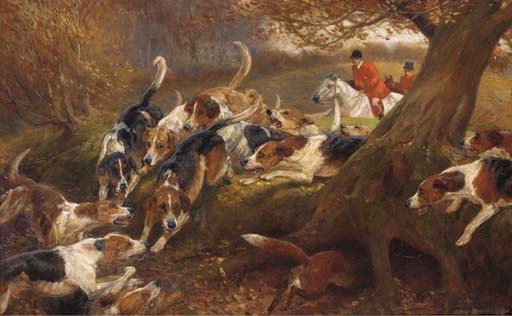 John Charlton, R.I., R.O.I., R.B.A. (1849-1917) , Going to ground ...