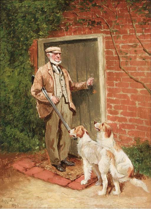 Sylvester Martin (Fl.1856-1906) , The gamekeeper with his dogs | Christie's
