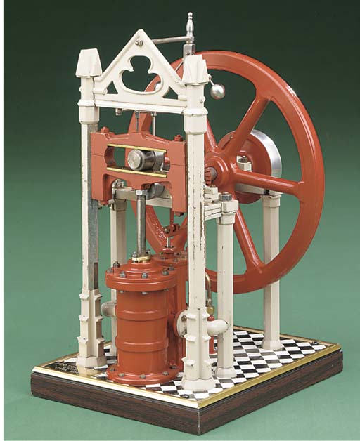 An unusual display model of a single cylinder overcrank stationary ...