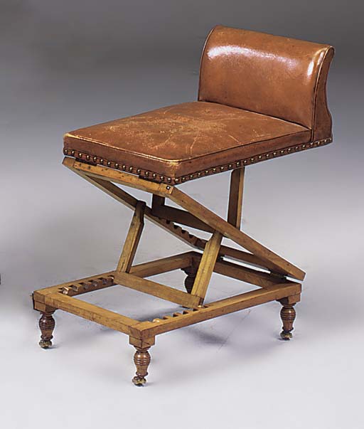 A late Victorian upholstered gout stool