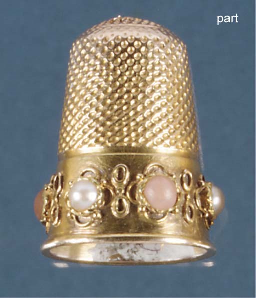 A gold thimble , ENGLISH, CIRCA 1860 | Christie's