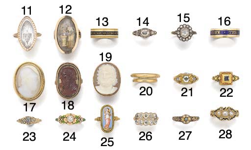 Four late 18th and early 19th century mourning rings,