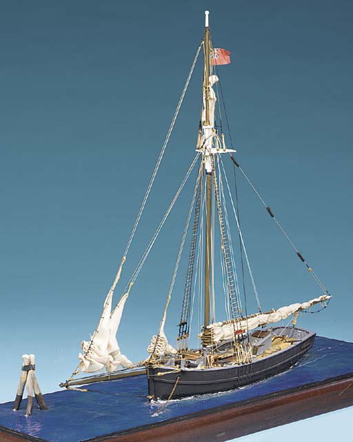 A detailed waterline display model of the armed cutter Shenandoah