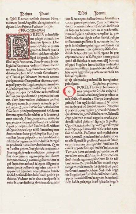 AEGIDIUS Columna Romanus (1-1316). De regimine principum. Edited by ...