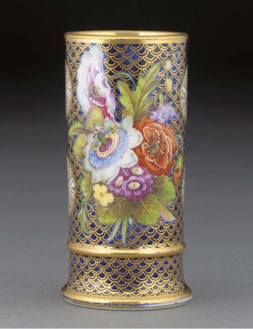 A Spode 1166 pattern cylindrical spill vase