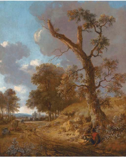 Jan Wynants (Haarlem c. 1635-1684 Amsterdam) , An extensive wooded ...