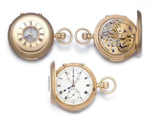 NICOLE NIELSEN: A FINE 18ct. GOLD MINUTE REPEATING SPLIT SECONDS ...