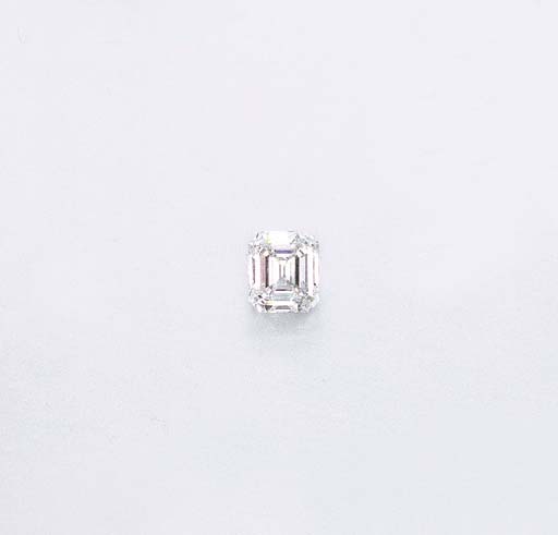 AN UNMOUNTED RECTANGULAR-CUT DIAMOND