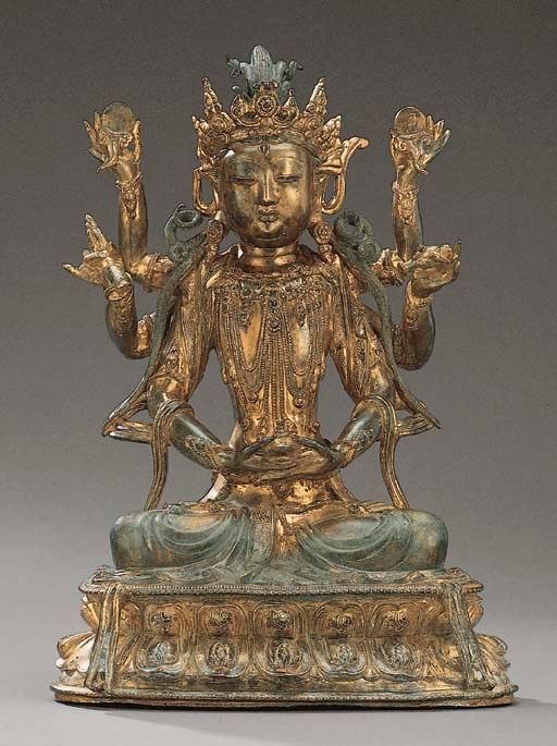 A GILT-BRONZE FIGURE OF MARICI | Christie's