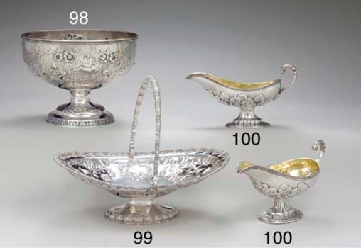 A PAIR OF SILVER SAUCE BOATS , MARK OF EDWARD C. MOORE FOR TIFFANY & CO ...