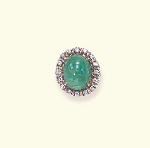AN EMERALD AND DIAMOND RING | Christie's
