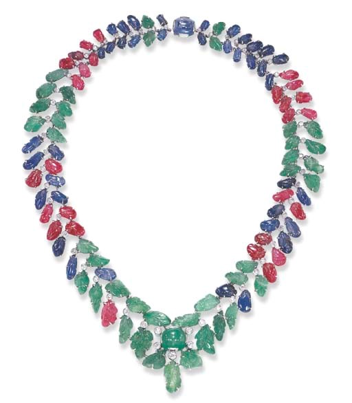 AN IMPRESSIVE ART DECO MULTI-GEM NECKLACE | Christie's