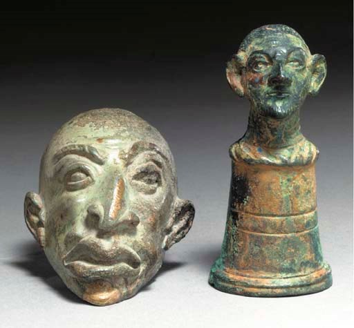 THREE ROMAN BRONZE OBJECTS