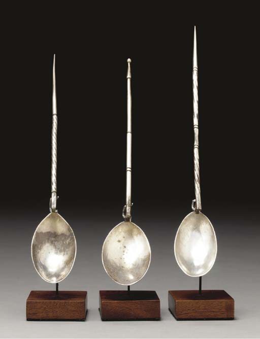 THREE ROMAN SILVER SPOONS