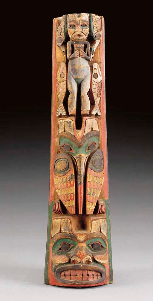 A NORTHWEST COAST WOOD MODEL TOTEM POLE | Christie's