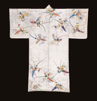 Nuihaku Noh Costume with flower bouquets and waves , EDO PERIOD (18TH ...