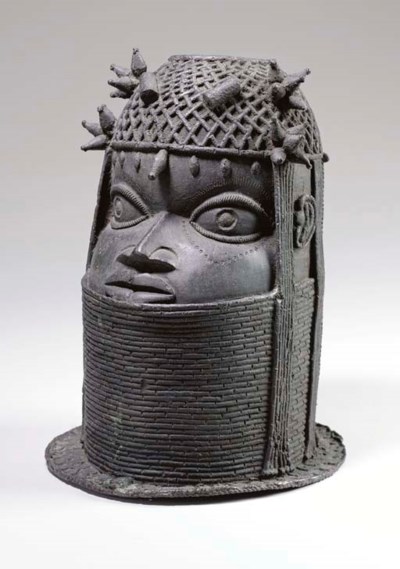 A Fine Benin Bronze Head 18th Century For The Altars Of The Oba Christies